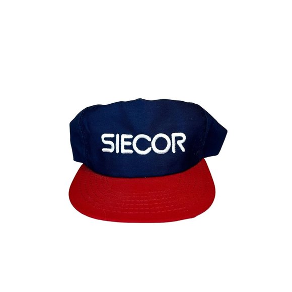 Accessories | Siecor Vintage Company Hat Cap Navy Blue Red Snap Back ...